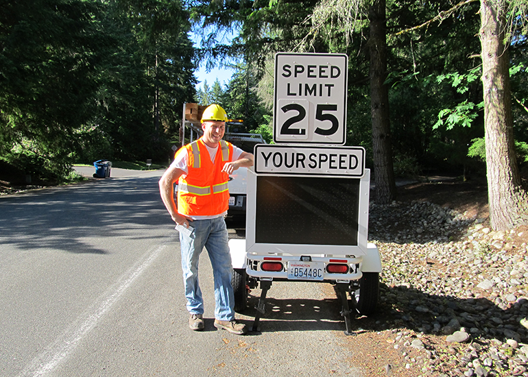 Radar speed trailers - King County, Washington