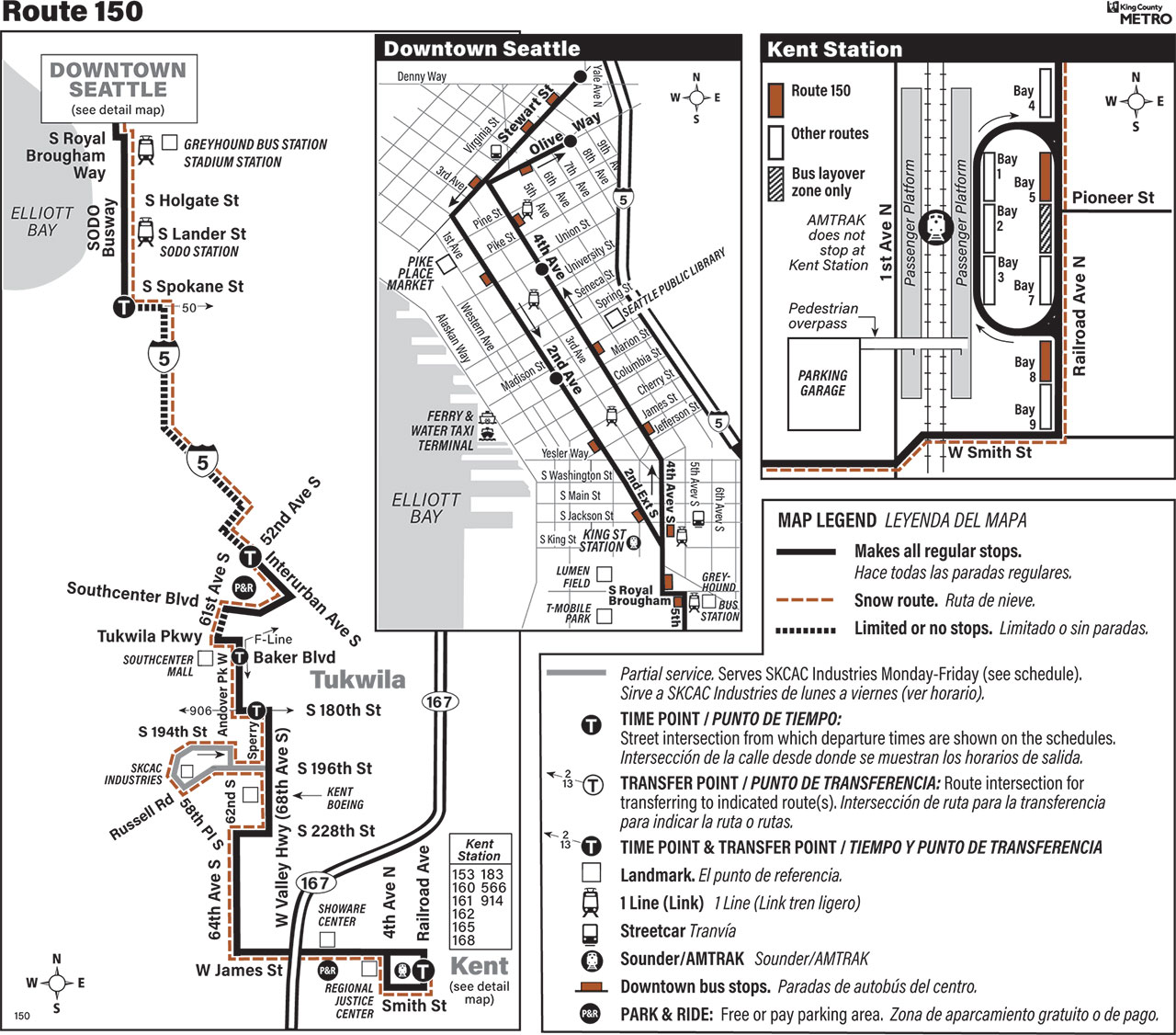 Schedules and maps - King County, Washington