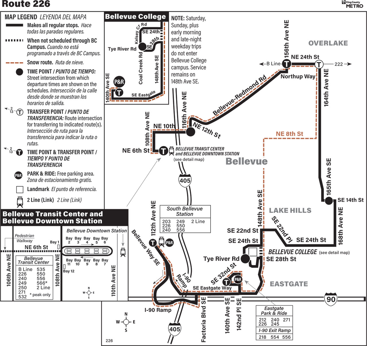 Schedules and maps - King County, Washington