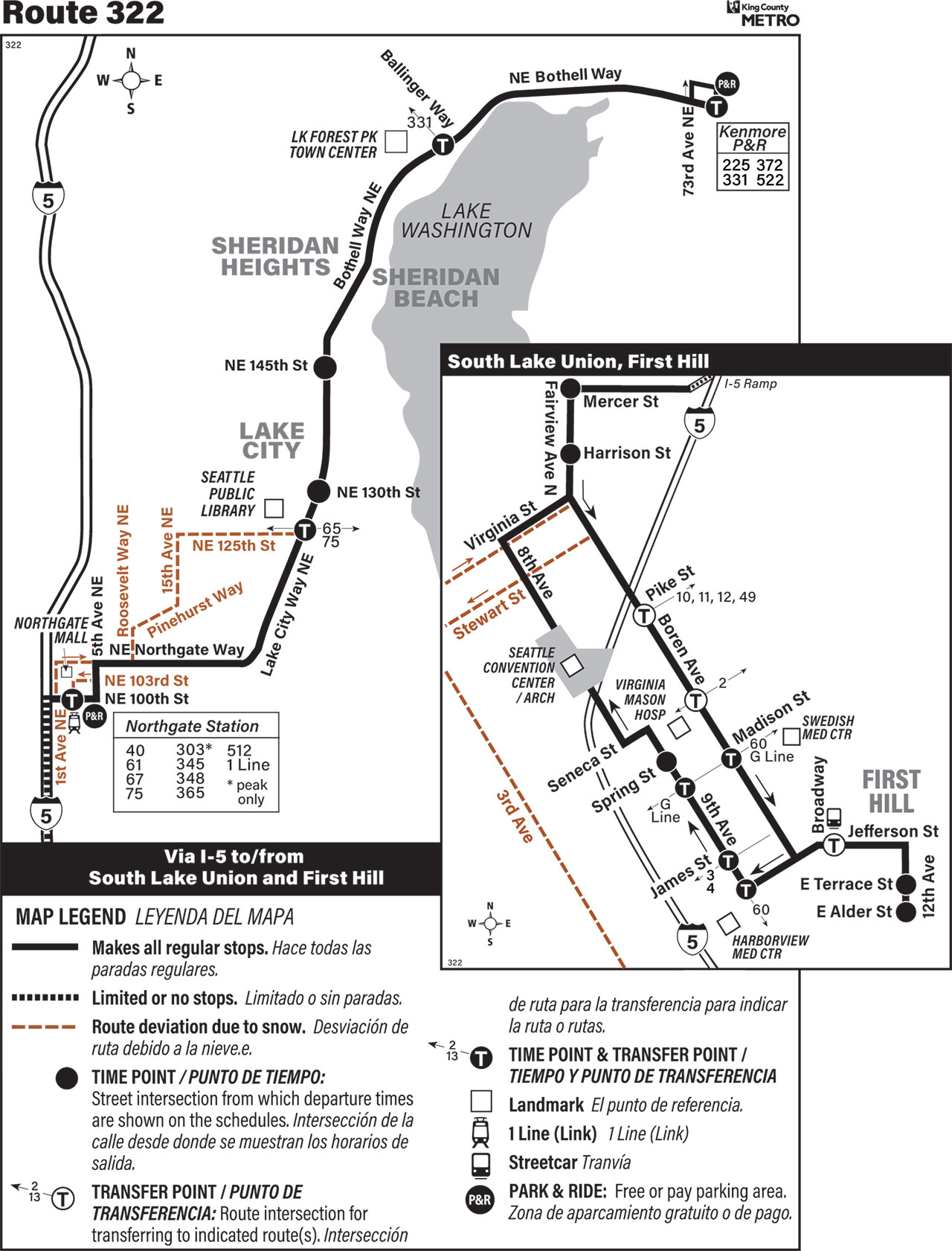Schedules and maps - King County, Washington