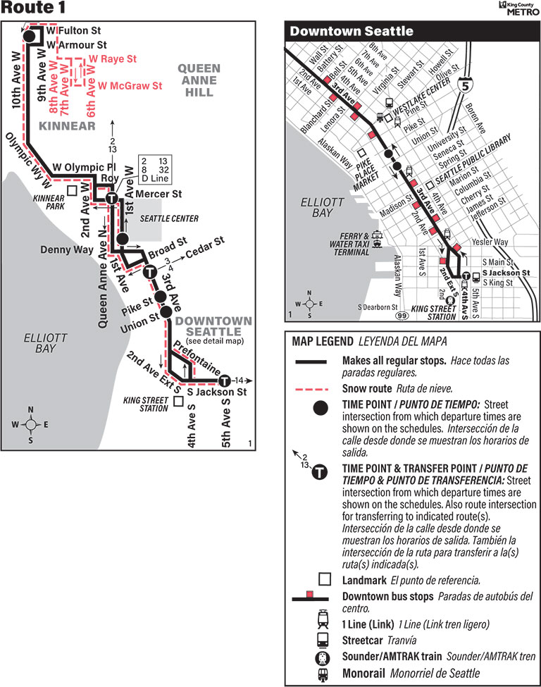 Snow routes - King County, Washington