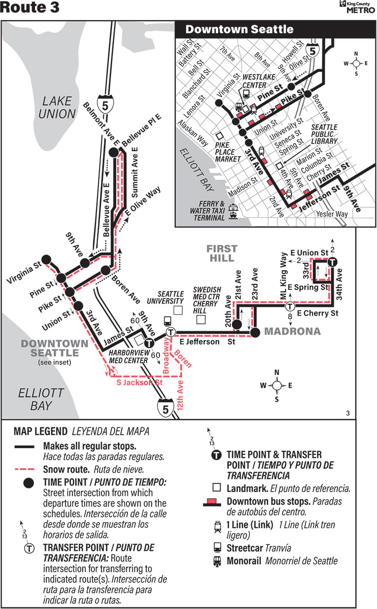 Snow routes - King County, Washington