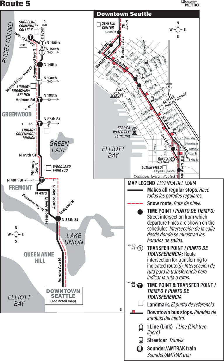 Snow routes - King County, Washington