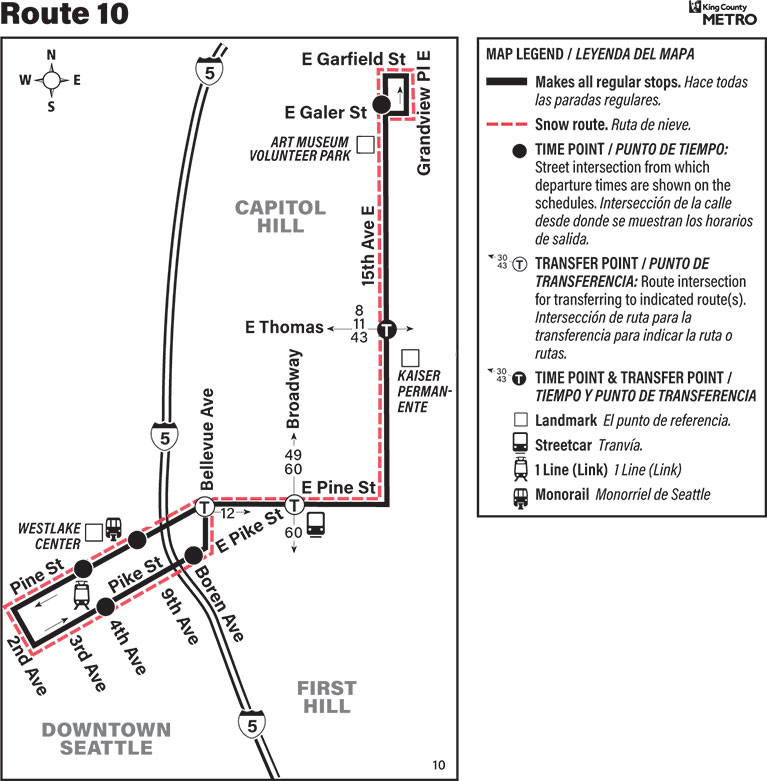Snow routes - King County, Washington