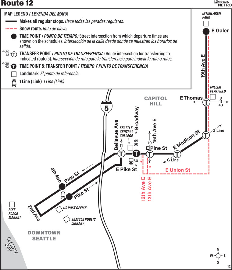 Snow routes - King County, Washington