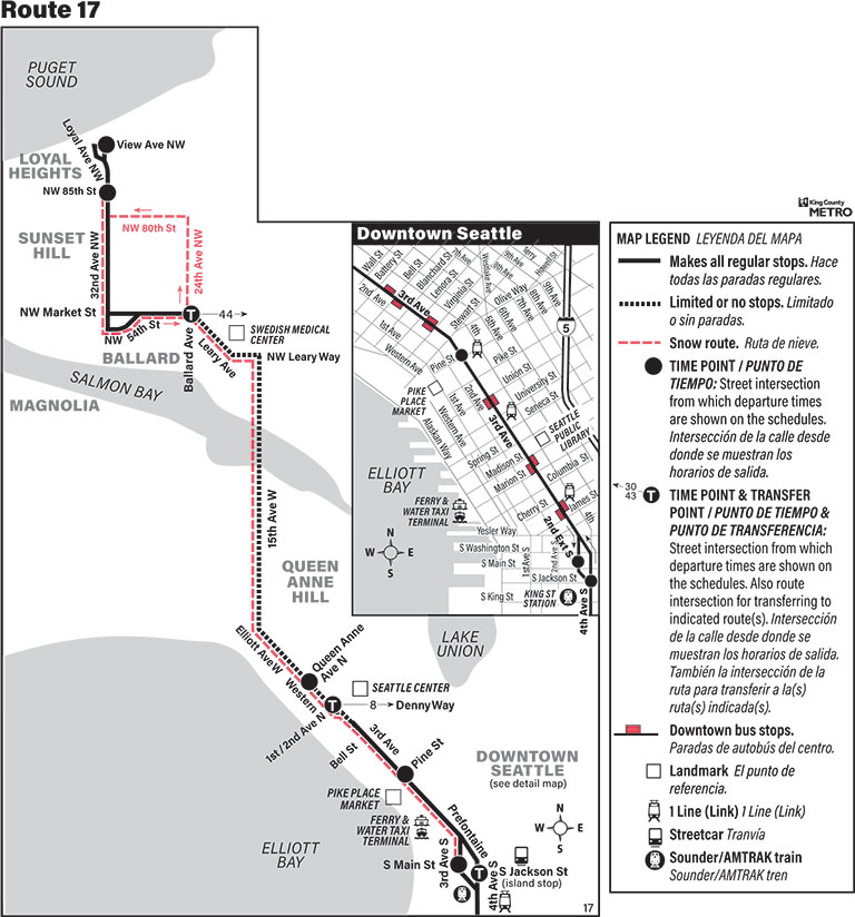 Snow routes - King County, Washington
