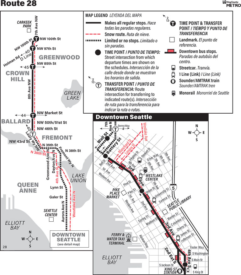 Snow routes - King County, Washington