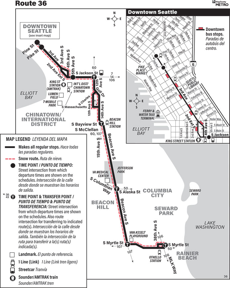 Snow routes - King County, Washington