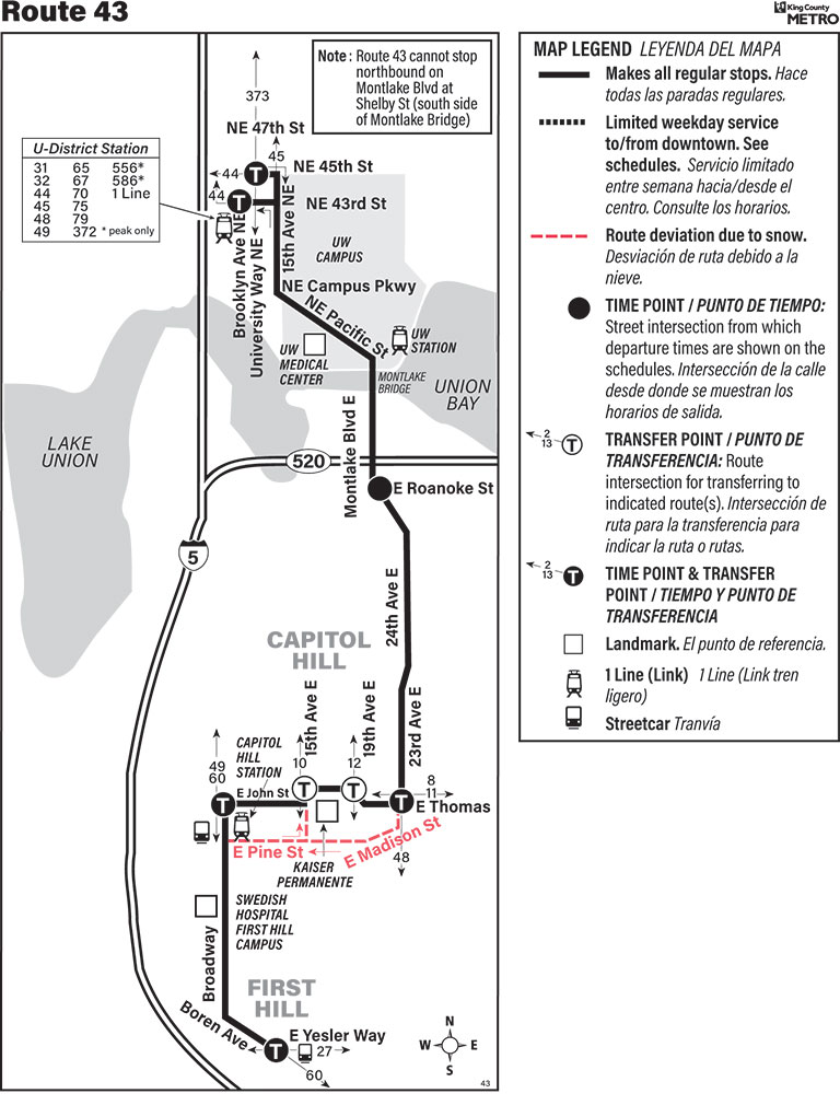 Snow routes - King County, Washington