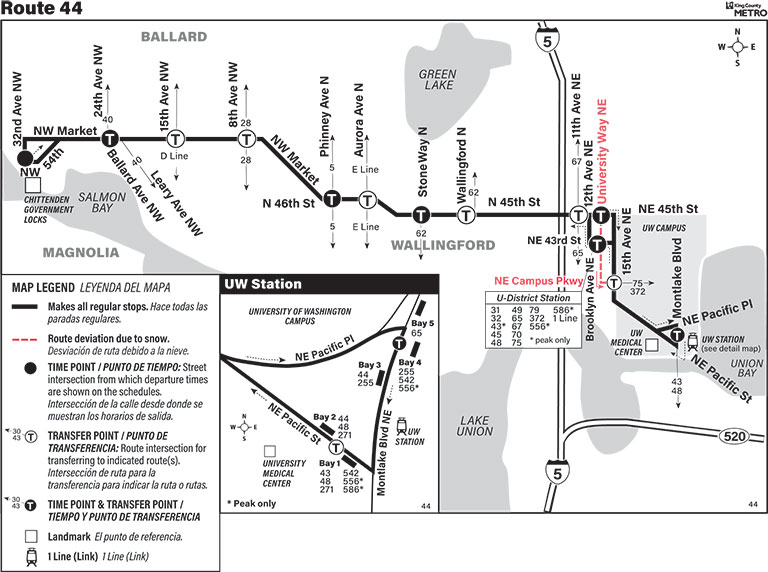 Snow routes - King County, Washington