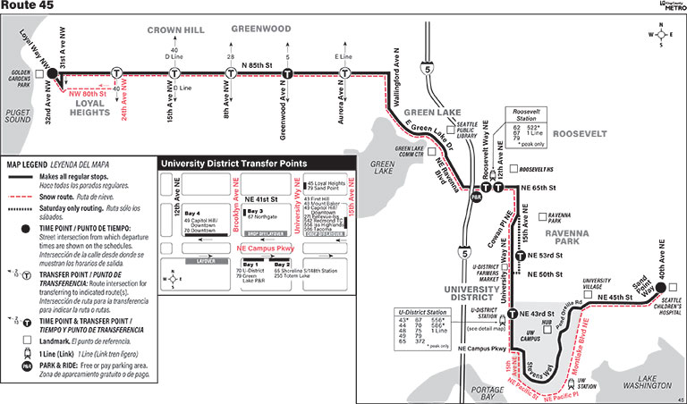 Snow routes - King County, Washington