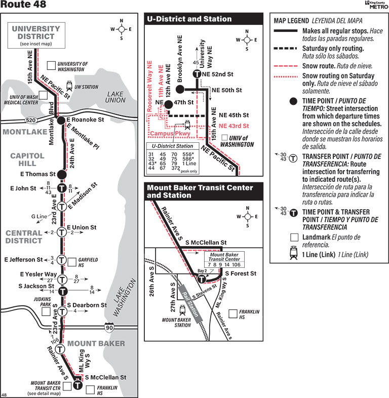 Snow routes - King County, Washington