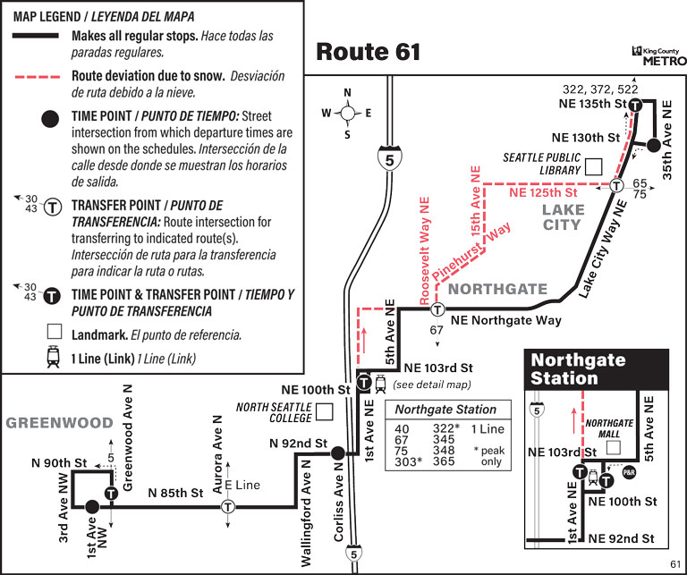 Snow routes - King County, Washington