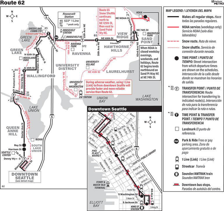 Snow routes - King County, Washington