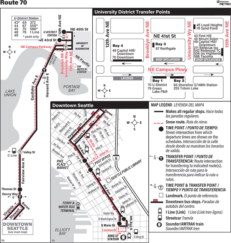 Snow routes - King County, Washington