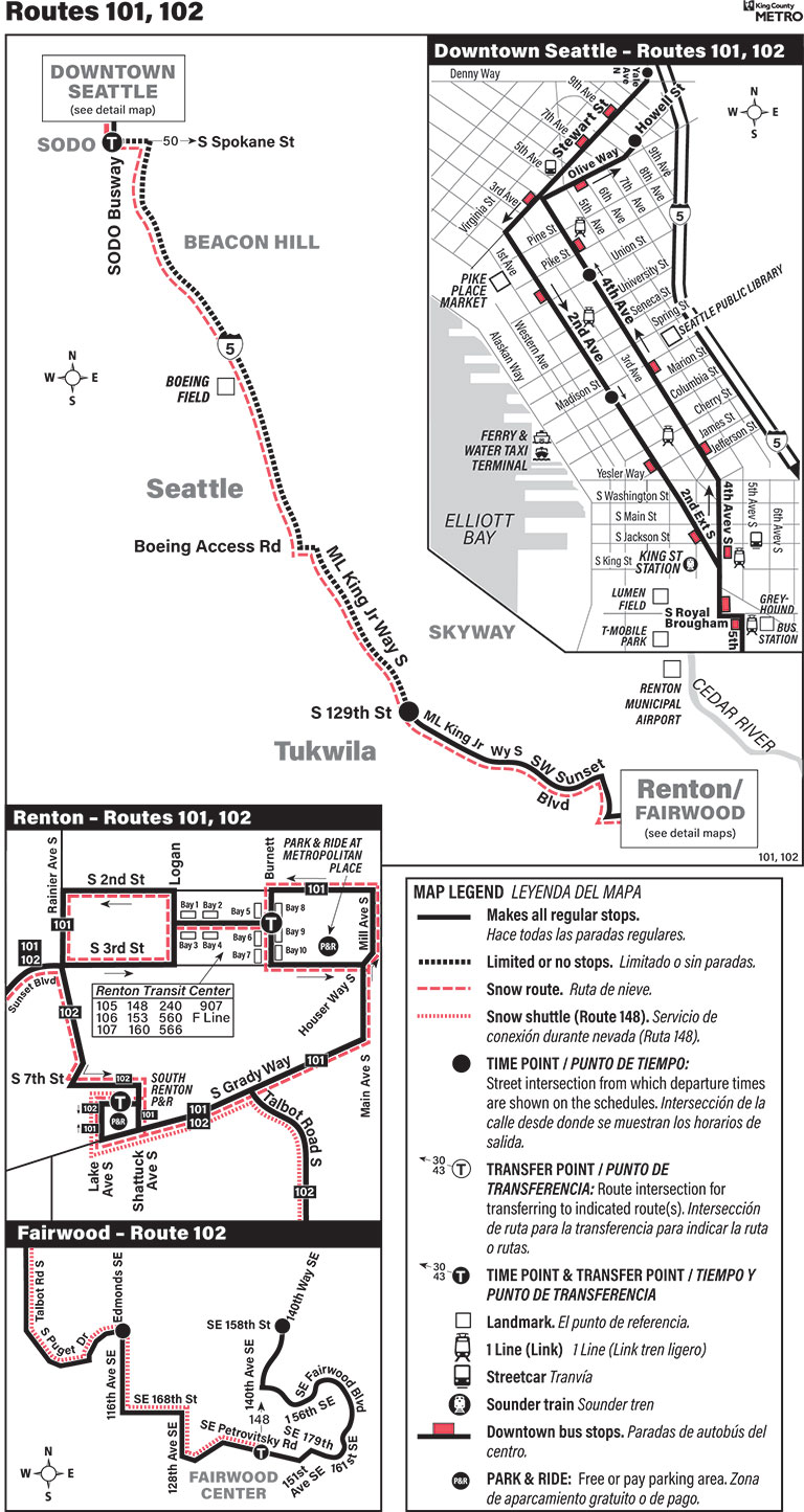Snow routes - King County, Washington