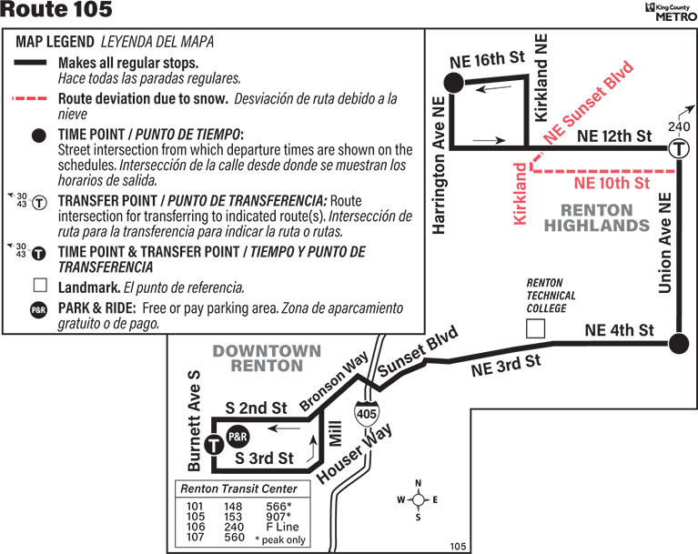 Snow routes - King County, Washington