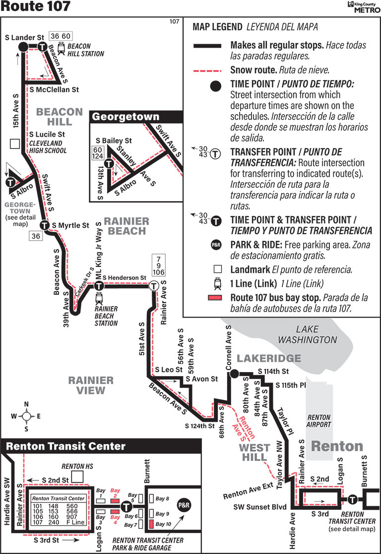 Snow routes - King County, Washington