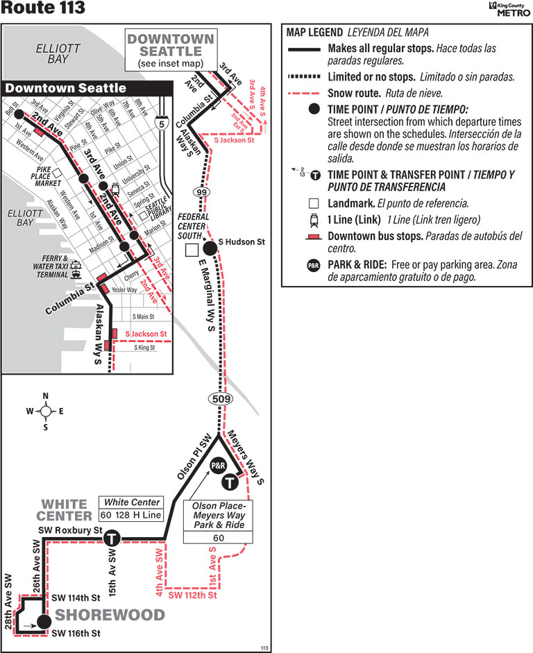 Snow routes - King County, Washington