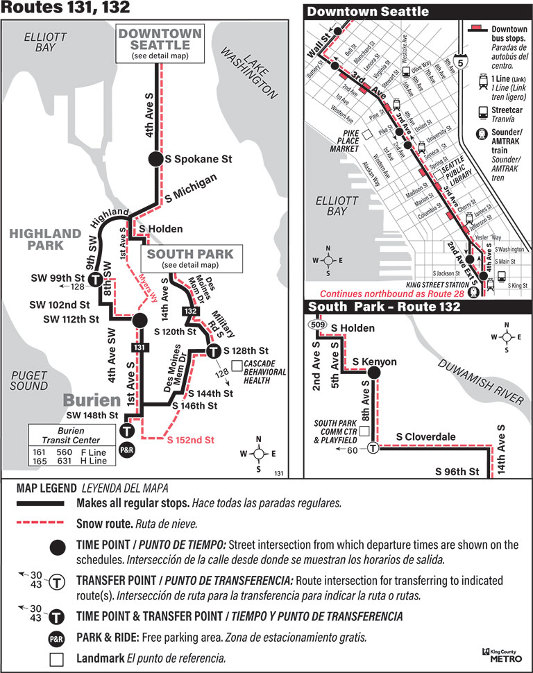 Snow routes - King County, Washington
