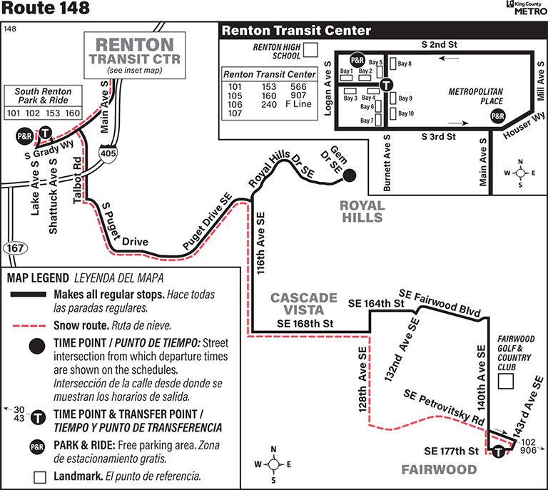 Snow routes - King County, Washington