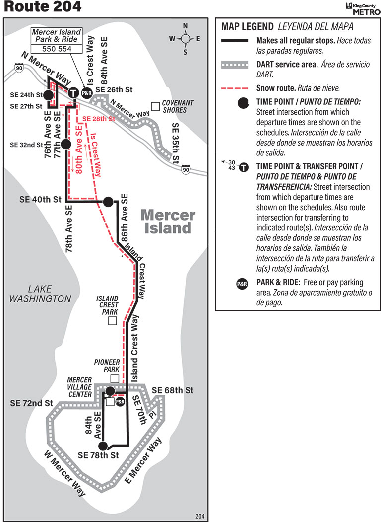 Snow routes - King County, Washington