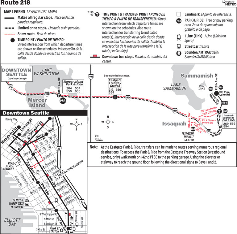 Snow routes - King County, Washington