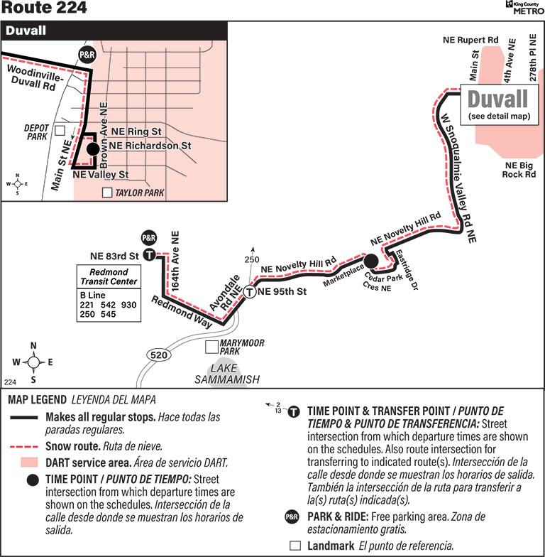 Snow routes - King County, Washington