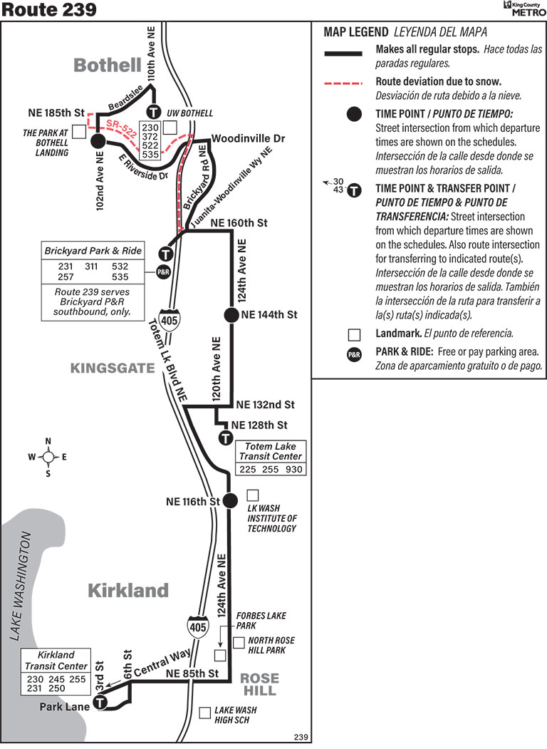 Snow routes - King County, Washington