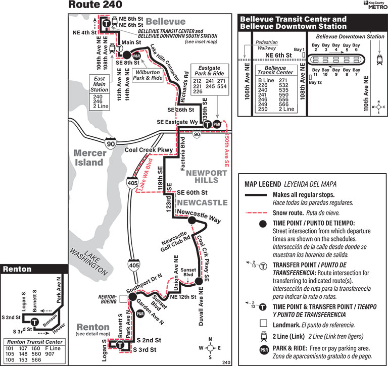 Snow routes - King County, Washington