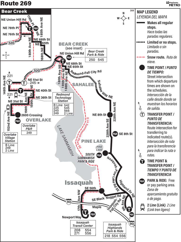 Snow routes - King County, Washington