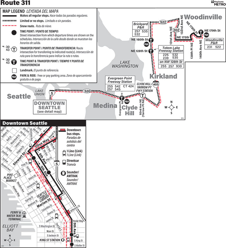 Snow routes - King County, Washington